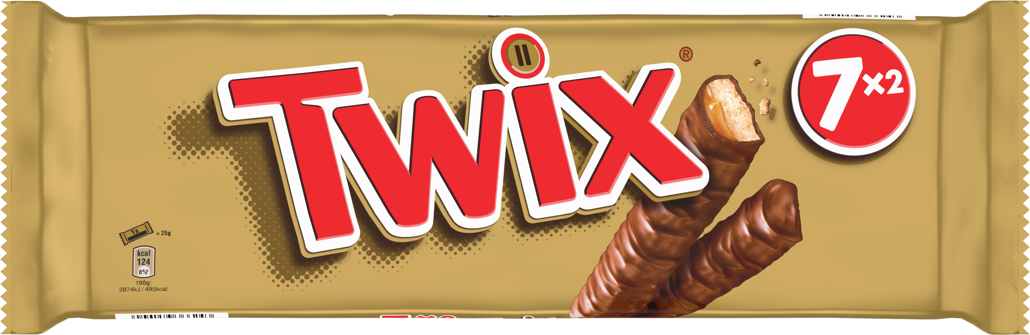 TWIX biscuit nappé de caramel, enrobé de chocolat - Multipack 7x50g | TWIX