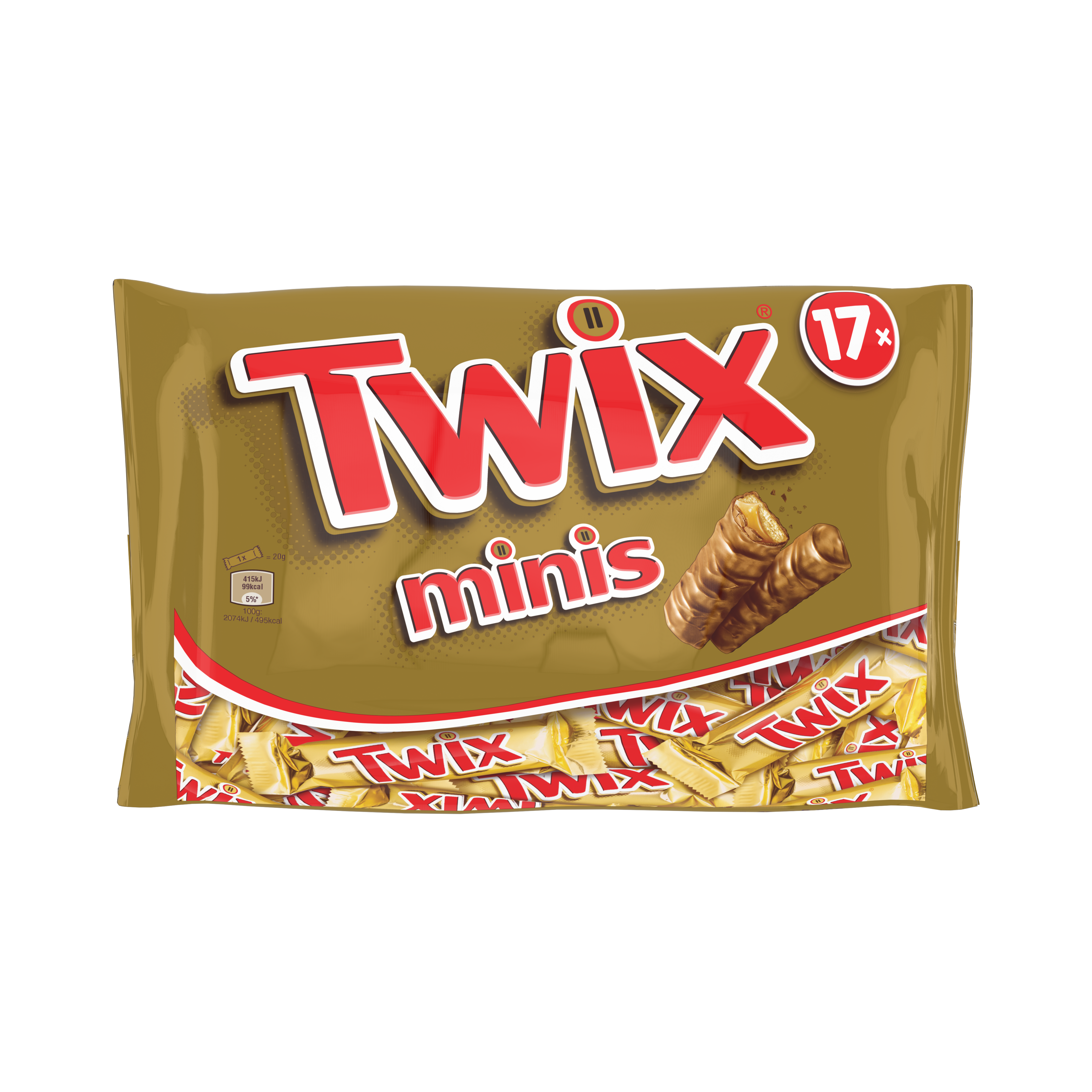 TWIX biscuit nappé de caramel, enrobé de chocolat - Minis - 366g | TWIX