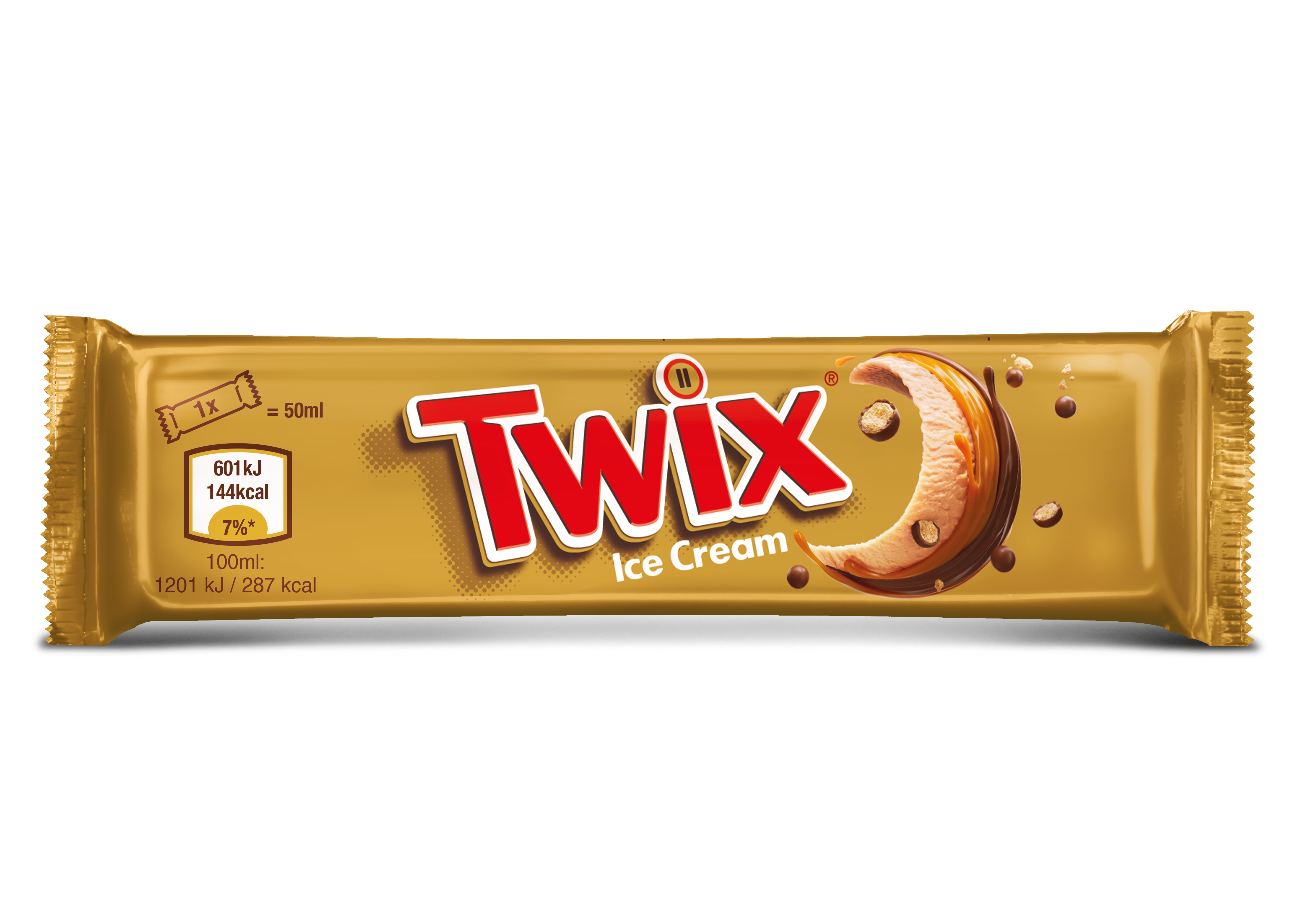 TWIX barre glacée au caramel biscuit enrobage cacao - Single - 40g | TWIX