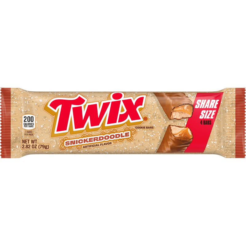 TWIX Snickerdoodle Cookie Chocolate Candy Bars, Share Size - 2.82 Oz Pack | TWIX